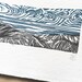 Original Linocut Art Print Seascape - Etsy