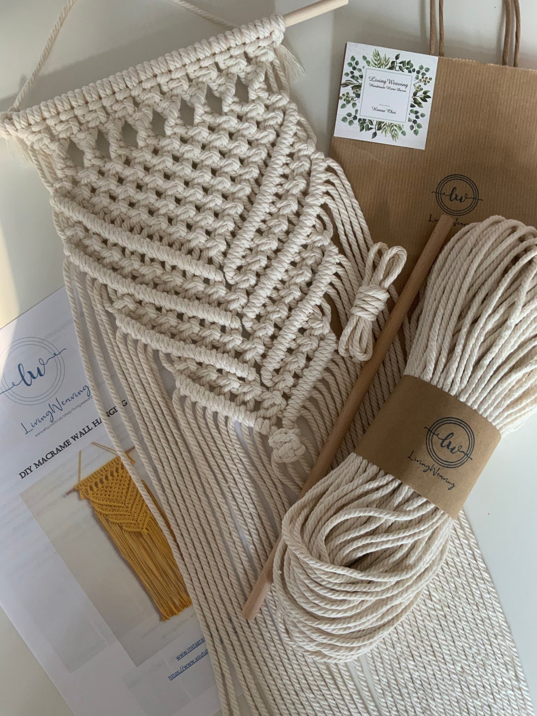 DIY Macrame Wall Hanging Kit 2 / Macrame Wall Hanging - Etsy UK