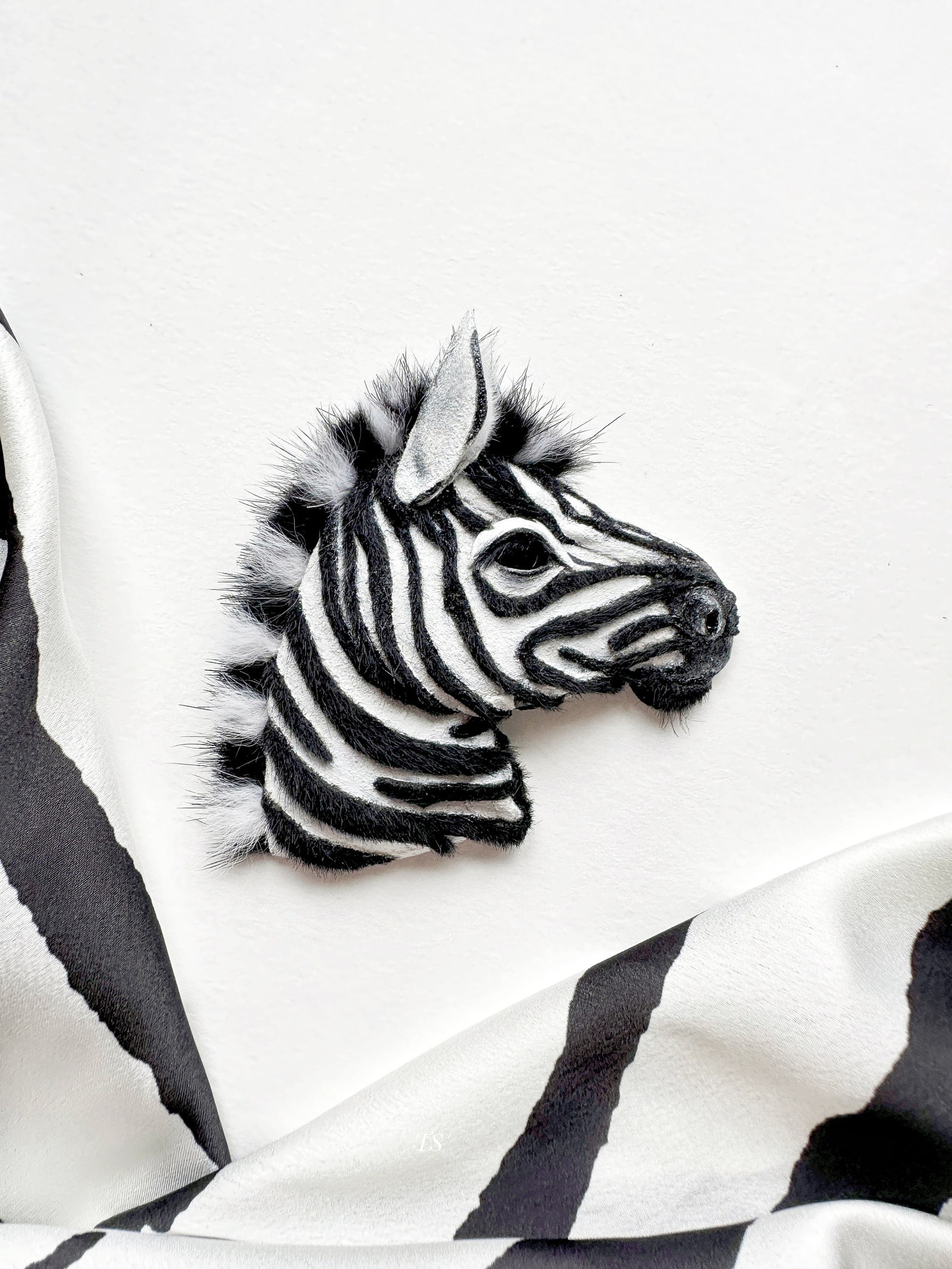 Zebra Jewelry Animal Brooch Zebra Gifts Striped Accessories Zebra Decor ...
