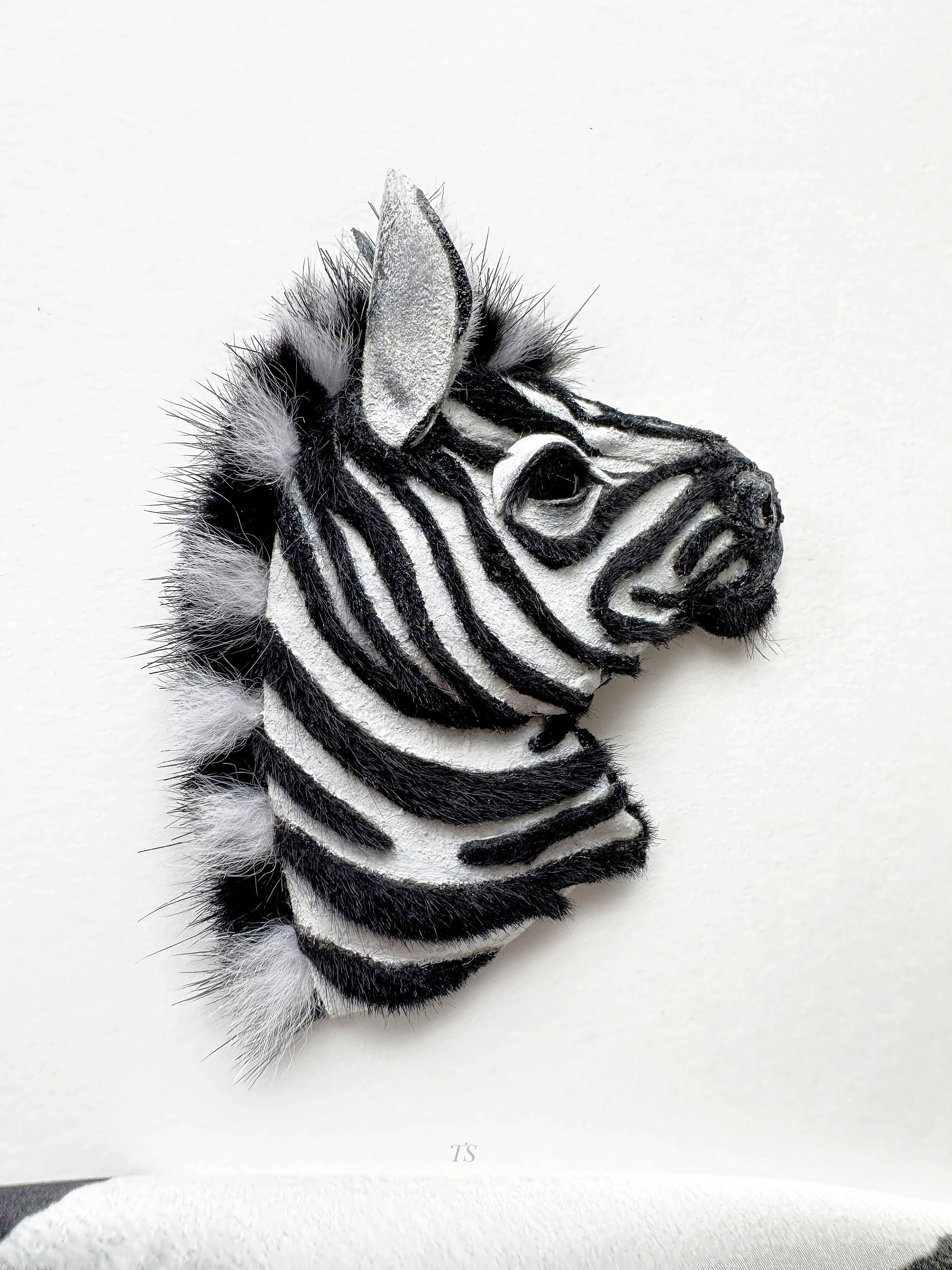 Zebra Jewelry Animal Brooch Zebra Gifts Striped Accessories Zebra Decor ...