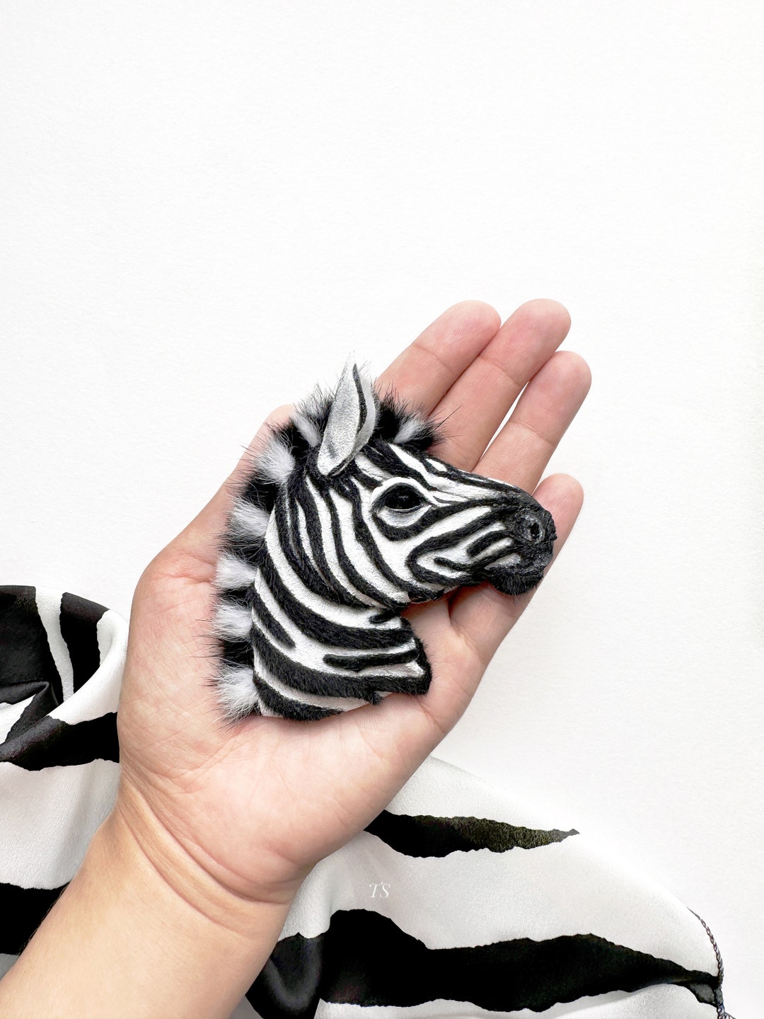Zebra Jewelry Animal Brooch Zebra Gifts Striped Accessories Zebra Decor ...