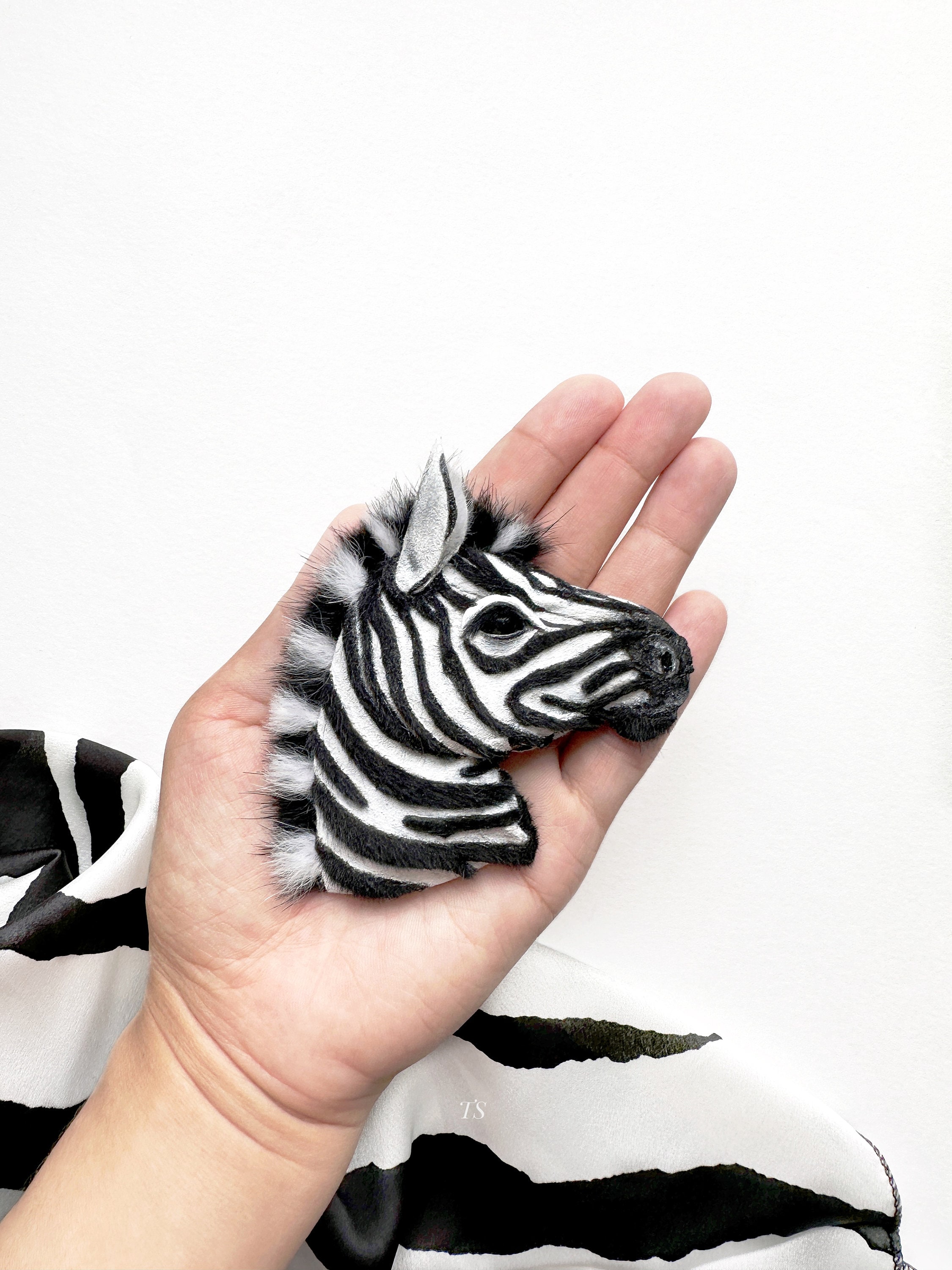 Zebra Jewelry Animal Brooch Zebra Gifts Striped Accessories Zebra Decor ...