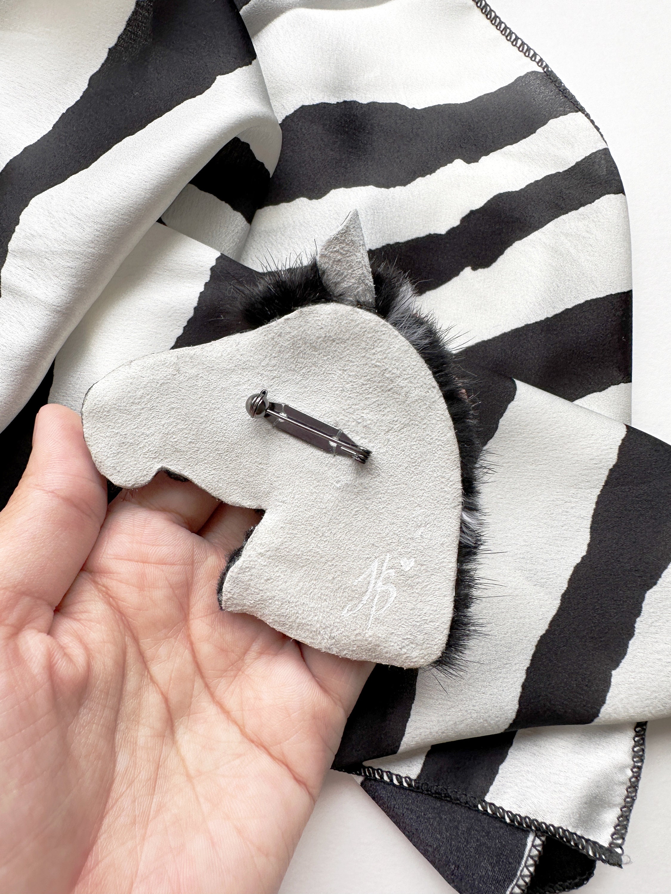 Zebra Jewelry Animal Brooch Zebra Gifts Striped Accessories Zebra Decor ...