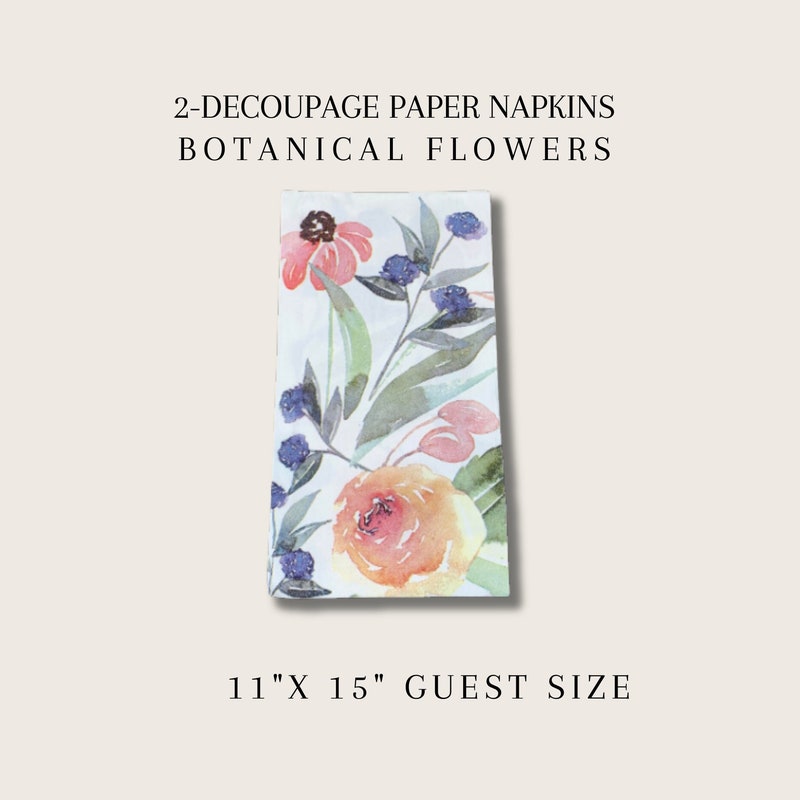 Floral Paper Napkins - Etsy