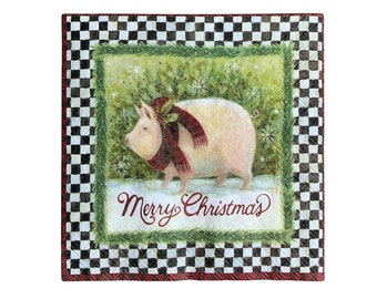 Pig Decoupage Paper - Etsy