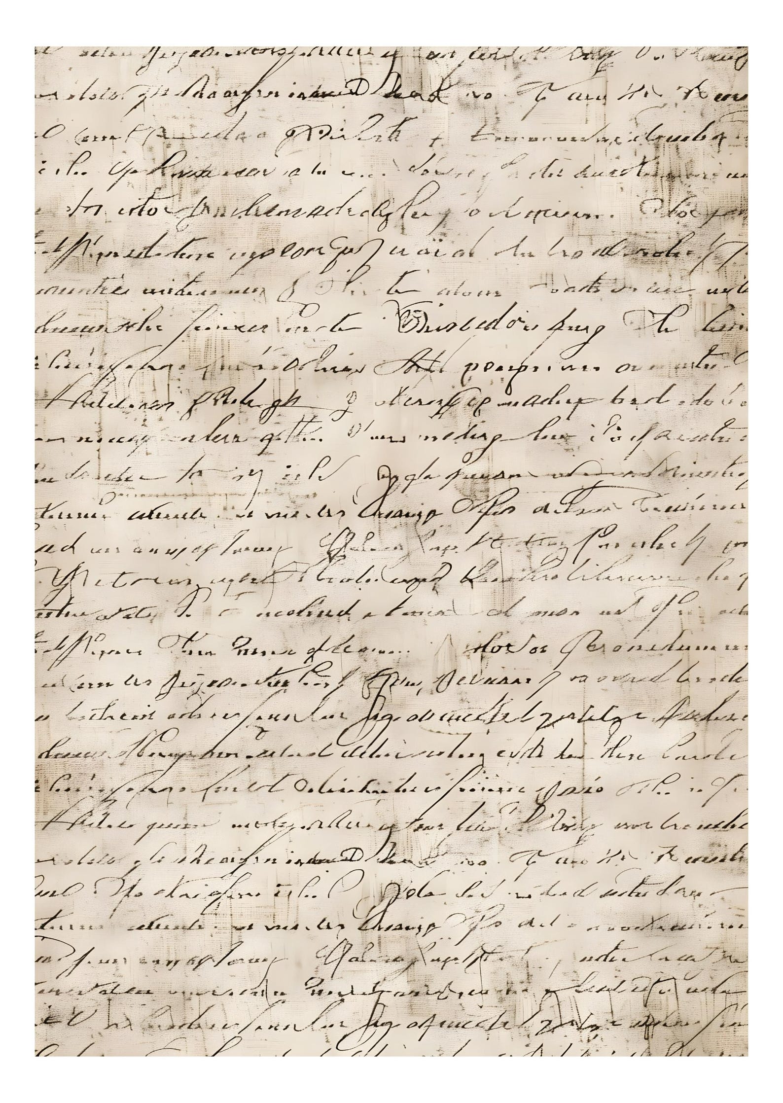 Vintage Script Rice Paper for Decoupage Sepia Handwriting Ephemera - Etsy