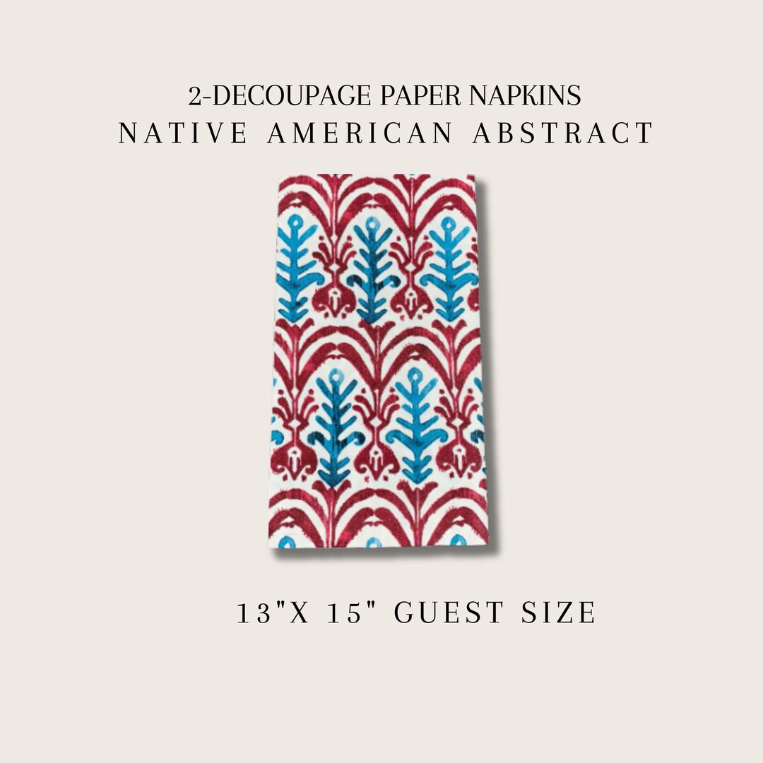 2-paper Napkins for Decoupage, Abstract Art Native American Inspired ...