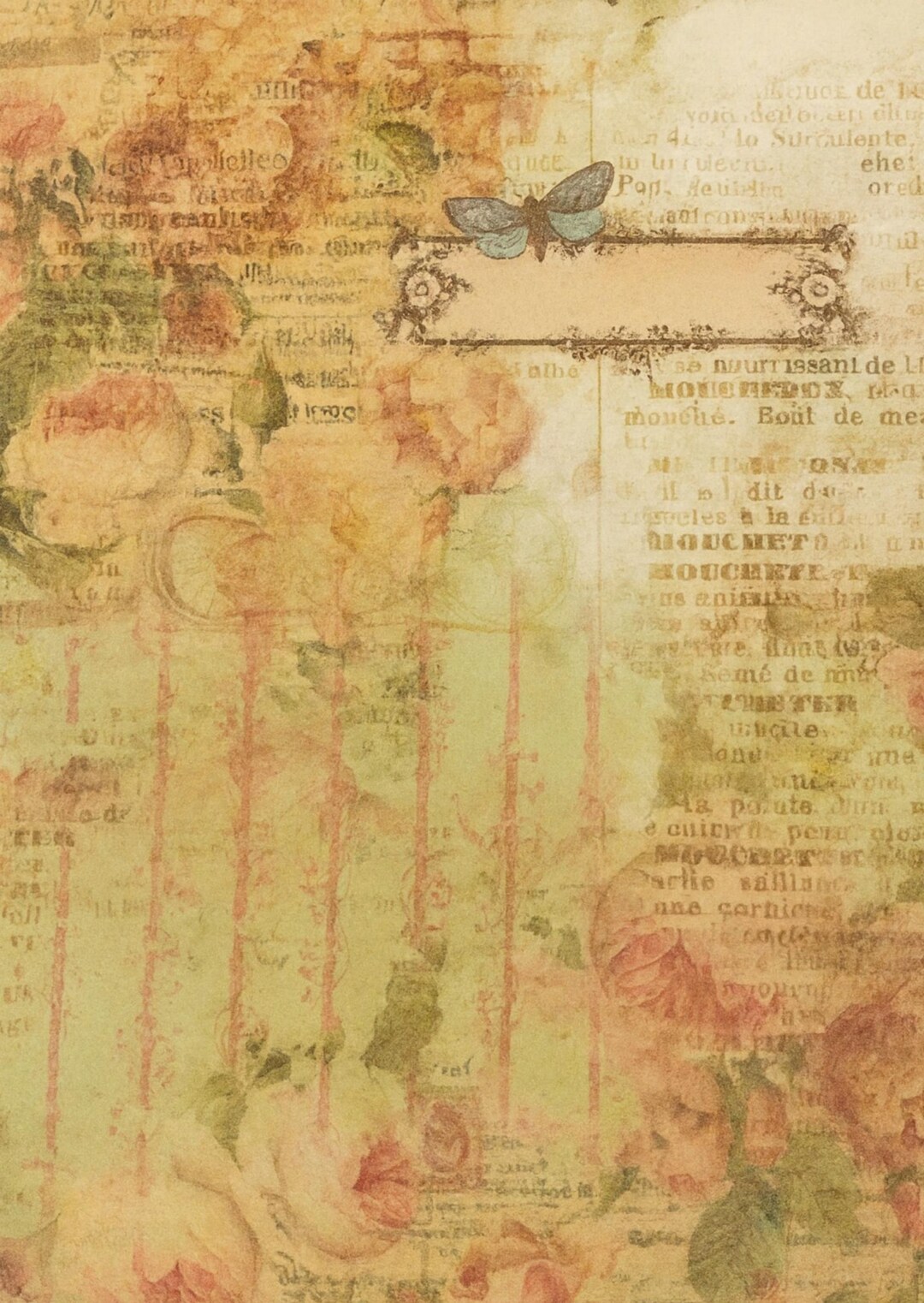 Floral Pink Rice Paper for Decoupage A4 Sheet - Etsy