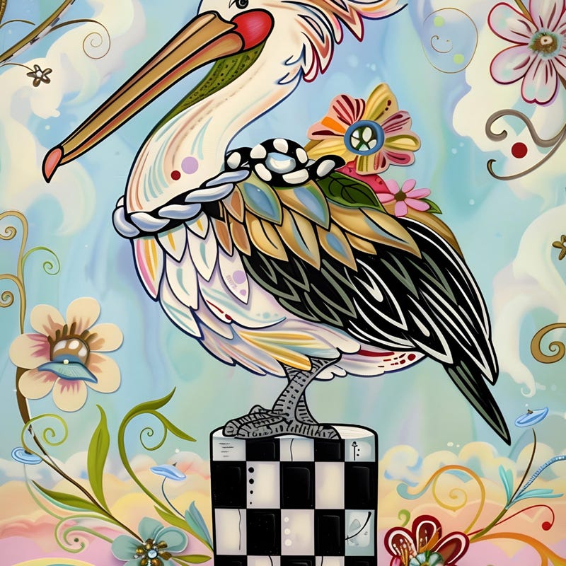 Colorful Pelicans - Etsy