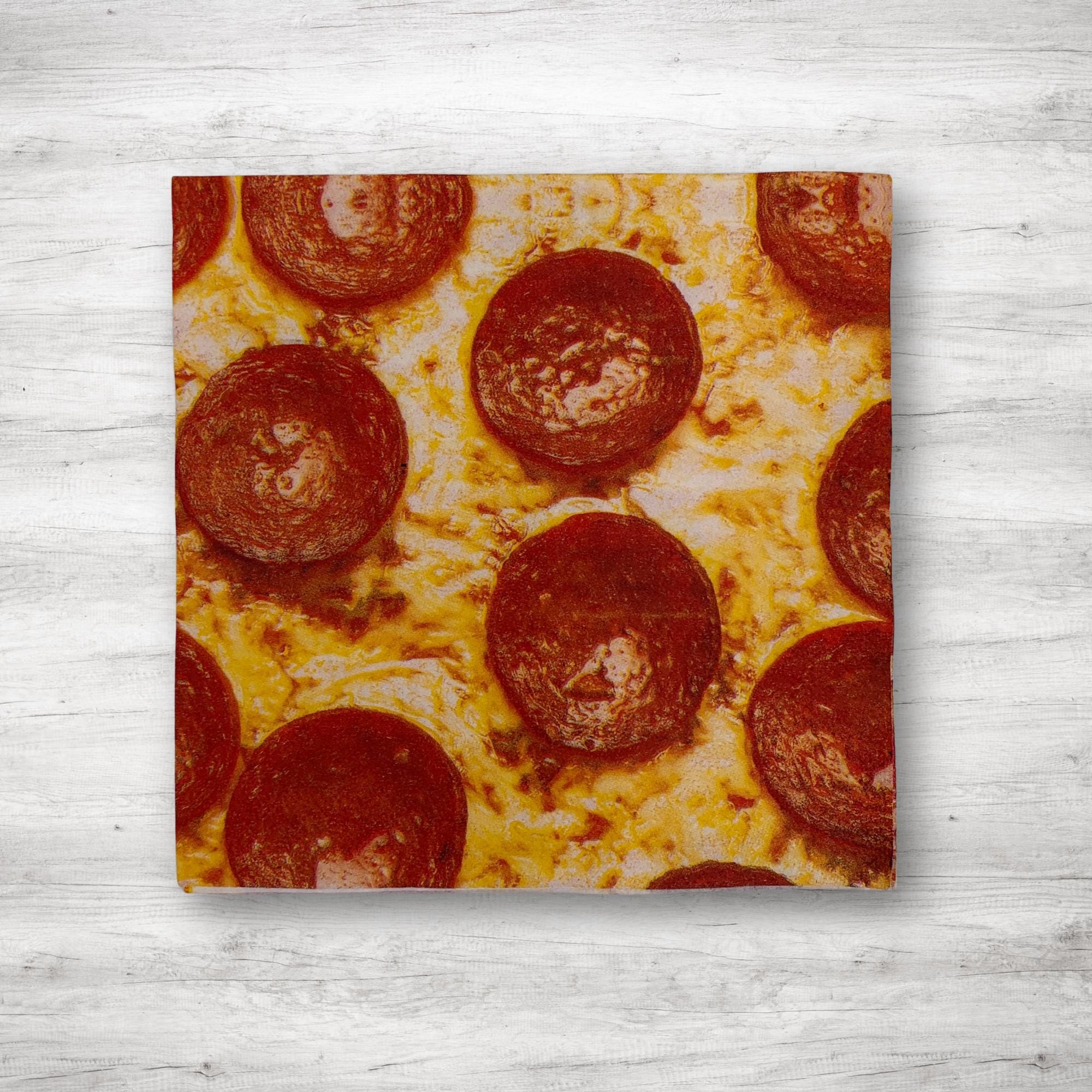 Pepperoni Pizza Paper Napkins for Decoupage: Set of 4 Funny Food Theme ...