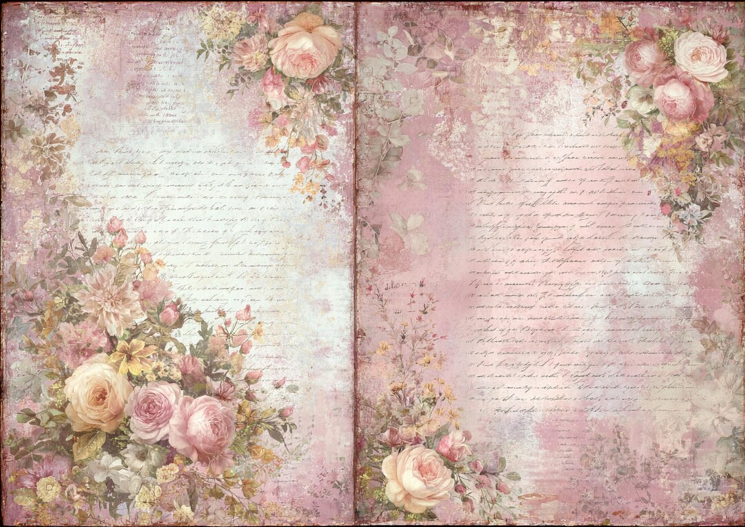 Romantic Roses Rice Paper: A4 Decoupage Paper for Journals & Crafts - Etsy
