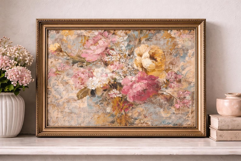 Rice Paper for Decoupage Furniture Vintage Floral Background A3 Sheet ...