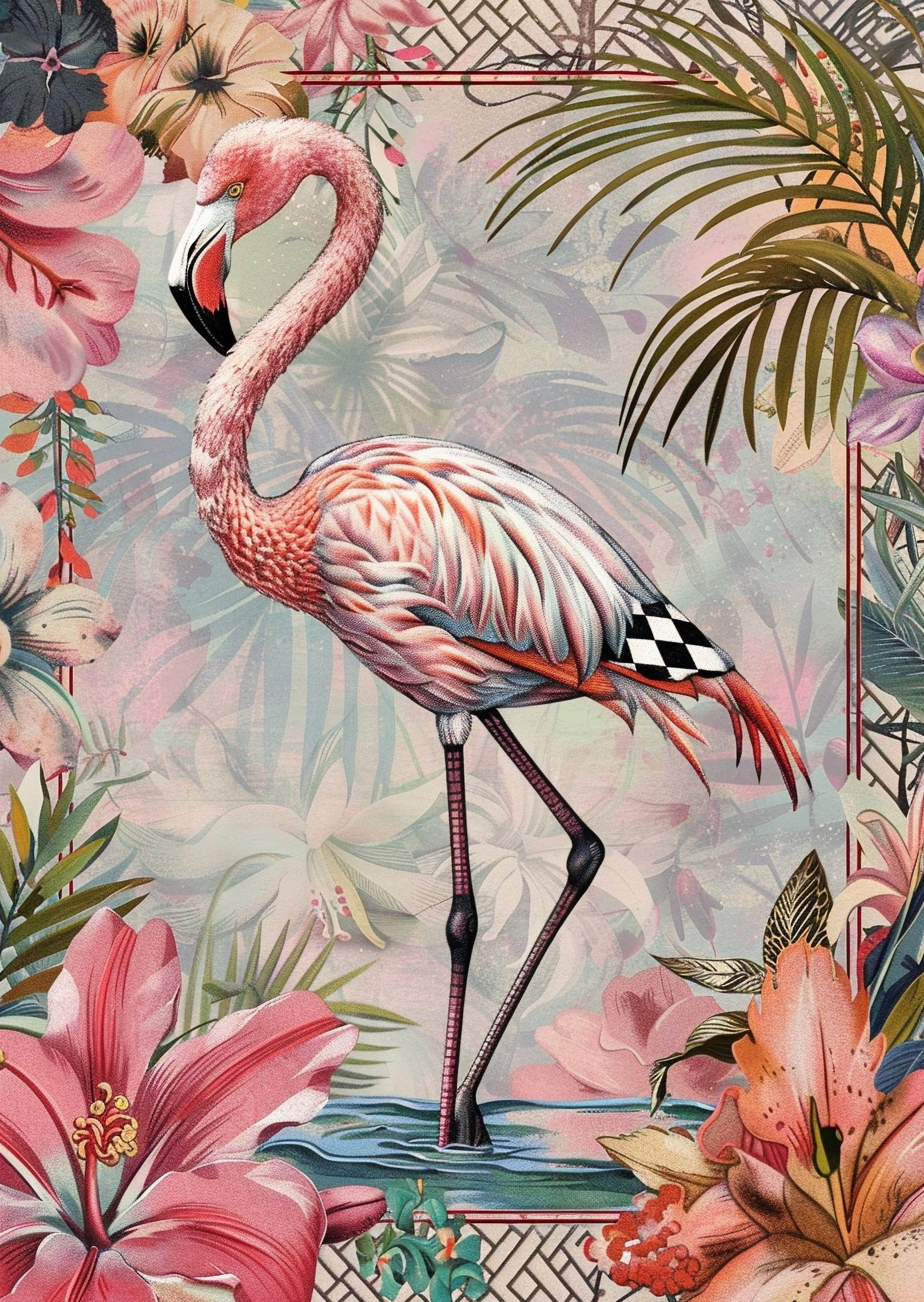Tropical Flamingo Rice Paper A4 Decoupage Paper for Furniture Art - Etsy