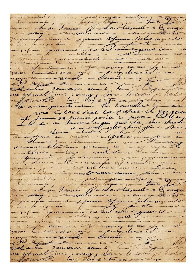 Vintage Script Rice Paper for Decoupage A4 Sheet - Etsy