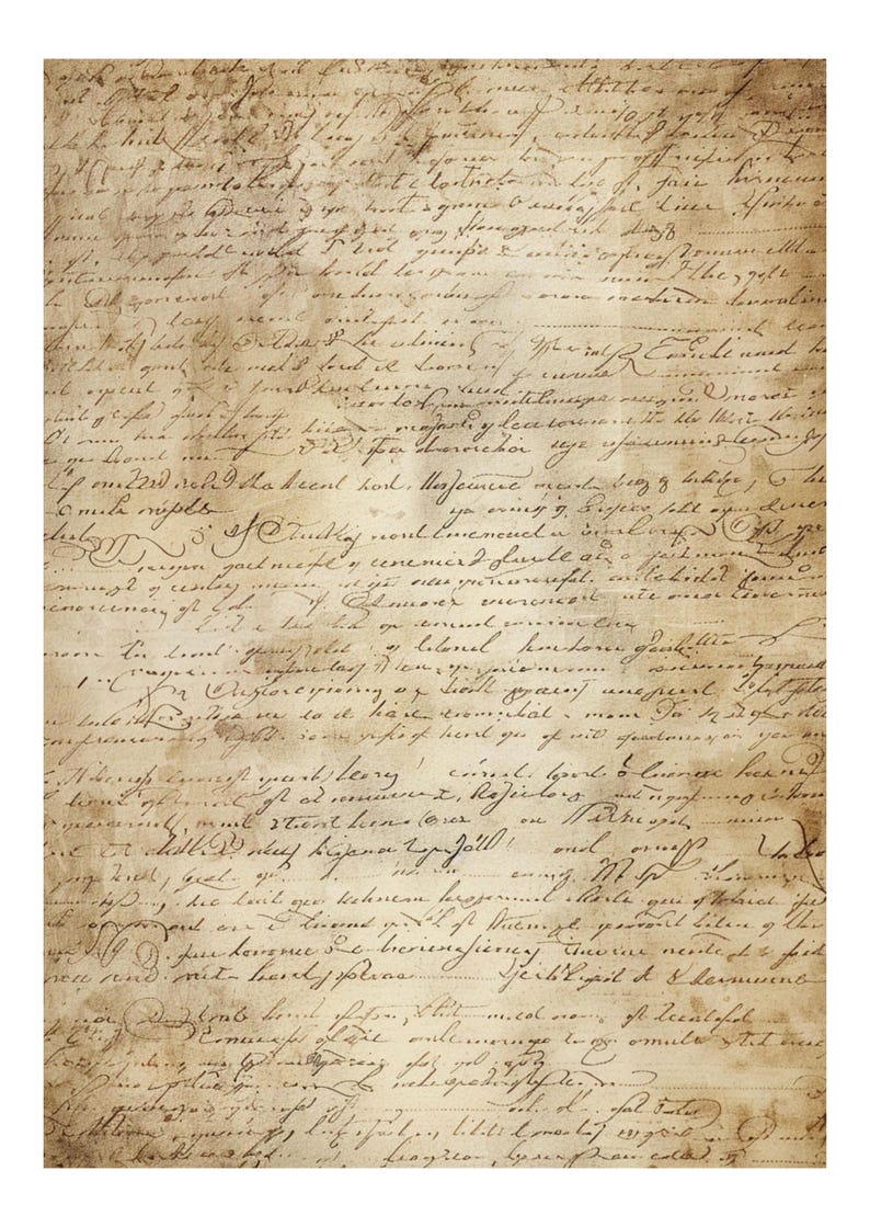 Aged Script Rice Paper for Decoupage A4 Sheet - Etsy