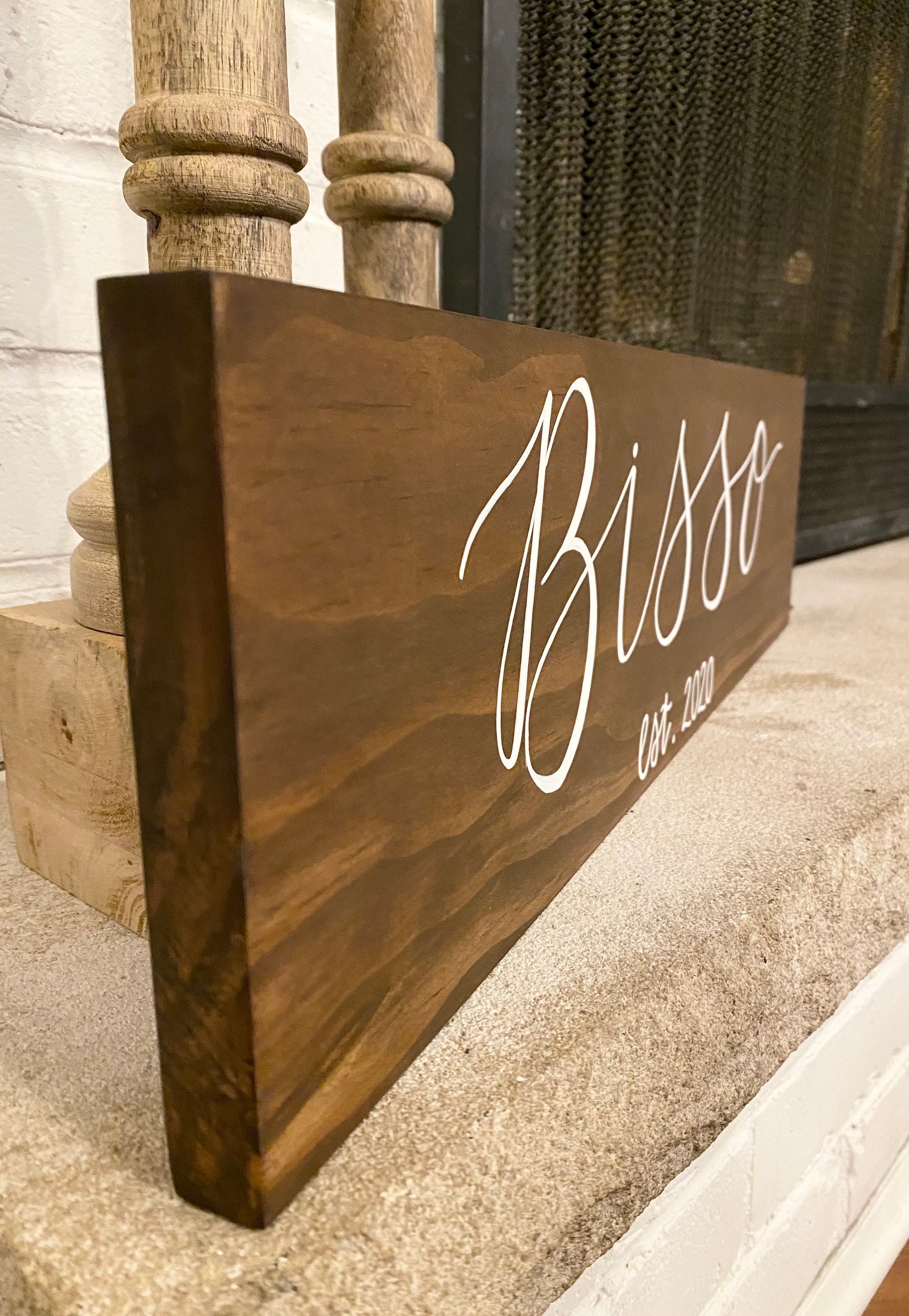 Last Name Est Sign Established Wood Sign Family Last Name | Etsy