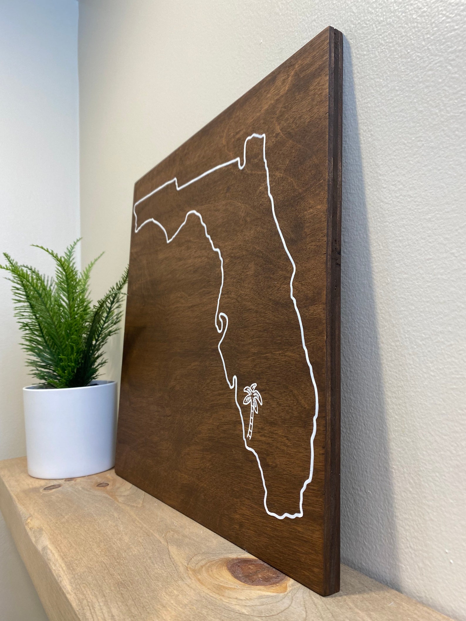 Florida State Outline Custom Home State Map Florida Map - Etsy