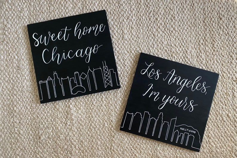 Sweet Home Chicago Chicago Skyline Chicago Skyline Sign - Etsy
