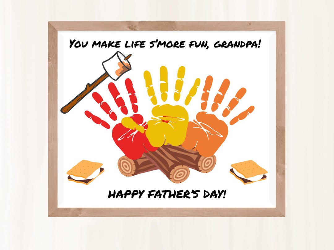 Fathers Day Handprint Art Craft, Grandpa Handprints, First Fathers Day ...