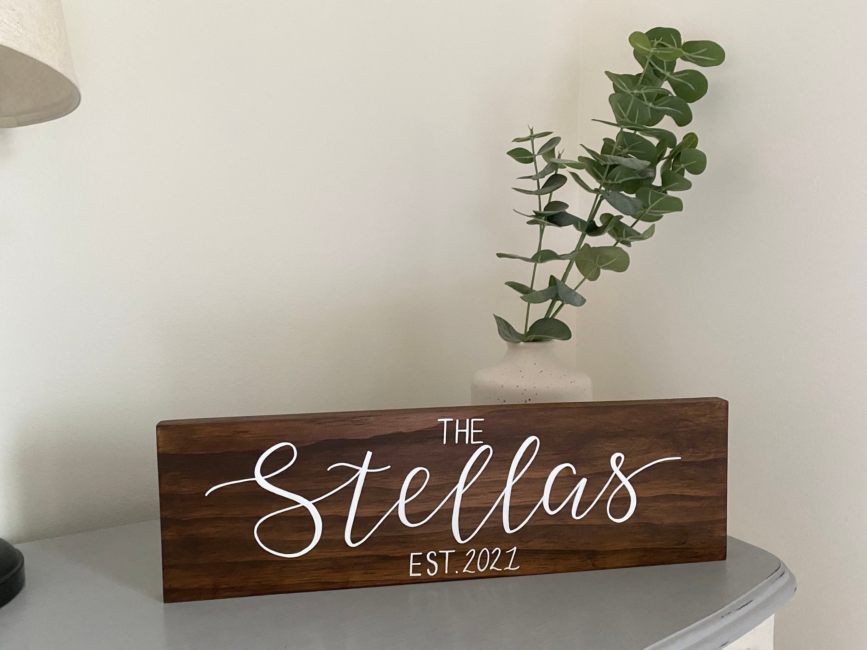 Last Name Est Sign Established Wood Sign Family Last Name | Etsy