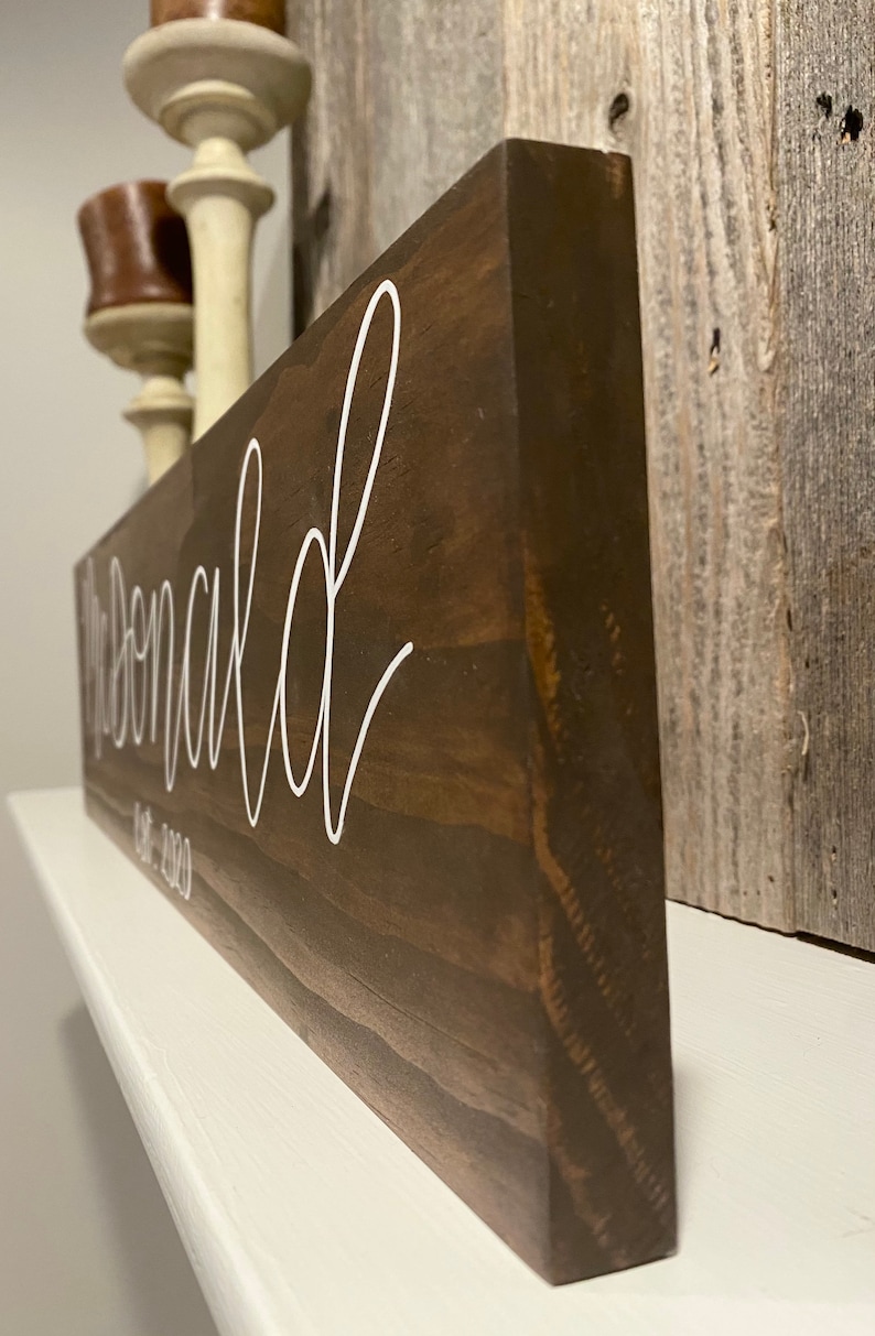 Last Name Est Sign Established Wood Sign Family Last Name - Etsy