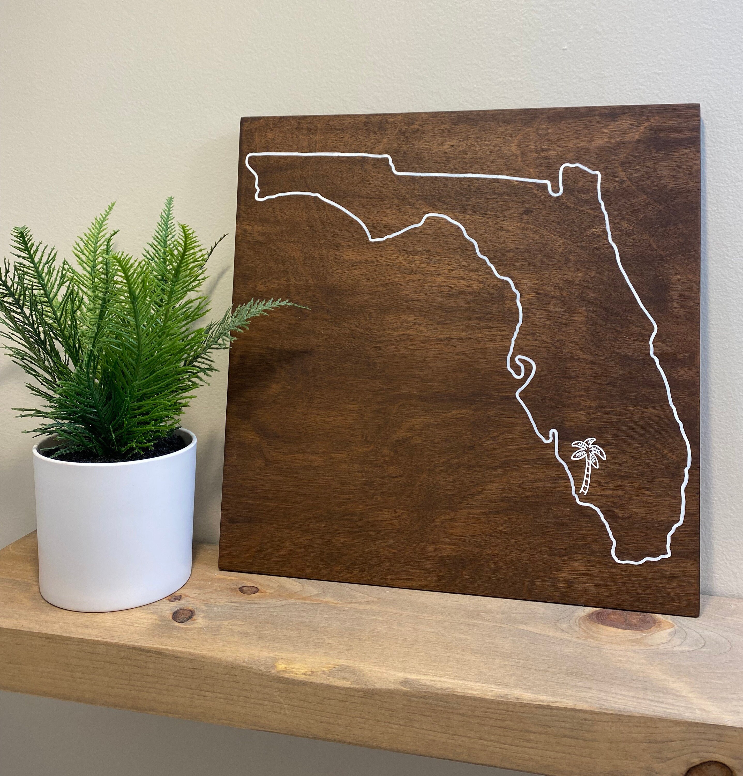 Florida State Outline Custom Home State Map Florida Map | Etsy