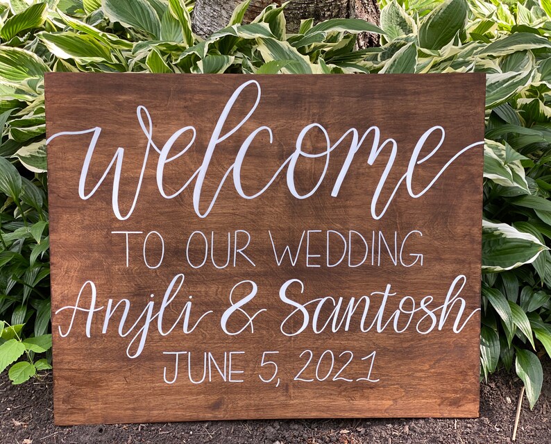 Wedding Welcome Sign Custom Wood Wedding Sign Wood Welcome Sign Wedding ...