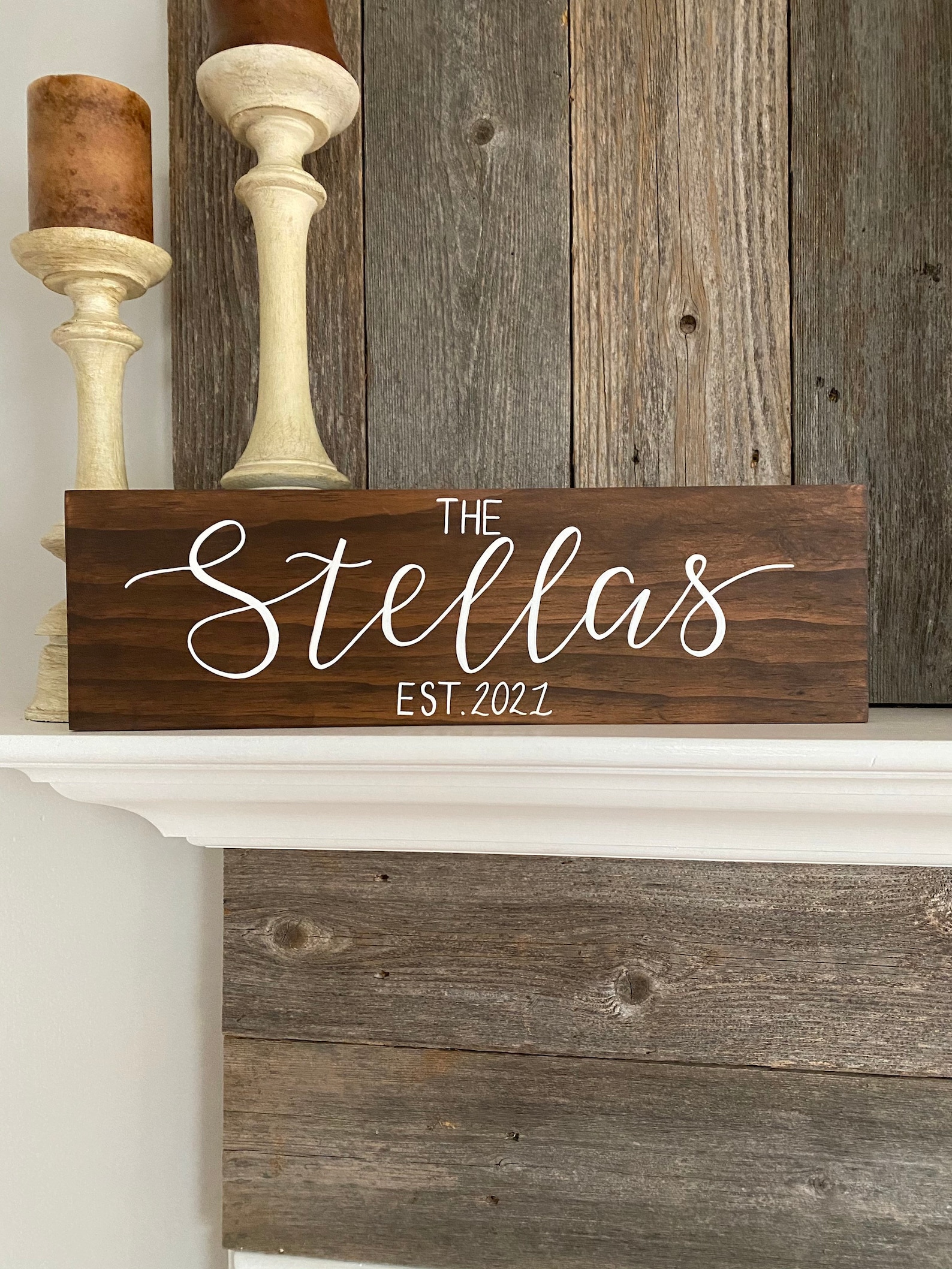 Last Name Est Sign | Established Wood Sign | Family Last Name Sign ...