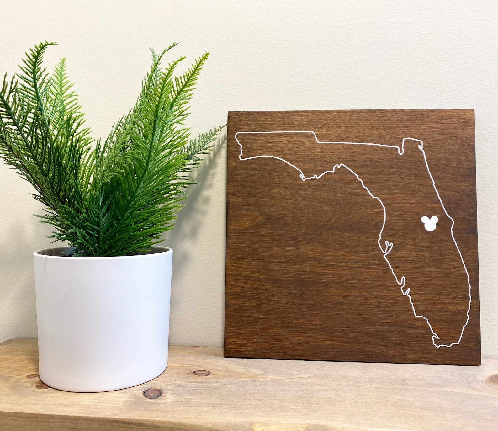 Florida State Outline | Mickey Ears Sign | Mickey Icon Map | Disney ...