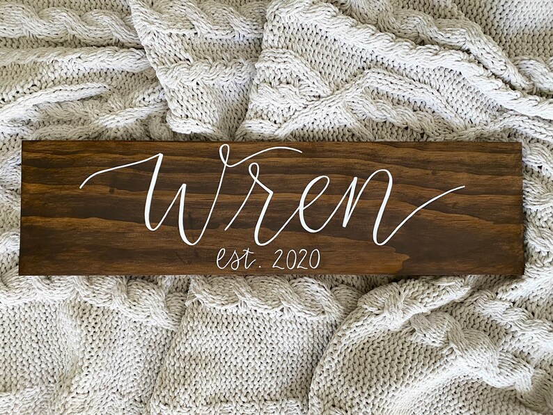 Last Name Est Sign | Established Wood Sign | Family Last Name Sign ...