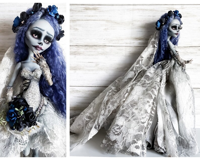 Corpse Bride OOAK Repaint Emily Art Doll Custom Order | Etsy