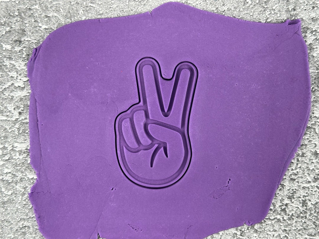 Hand Peace Sign Fondant Cookie Cutter 3D Printed - Etsy