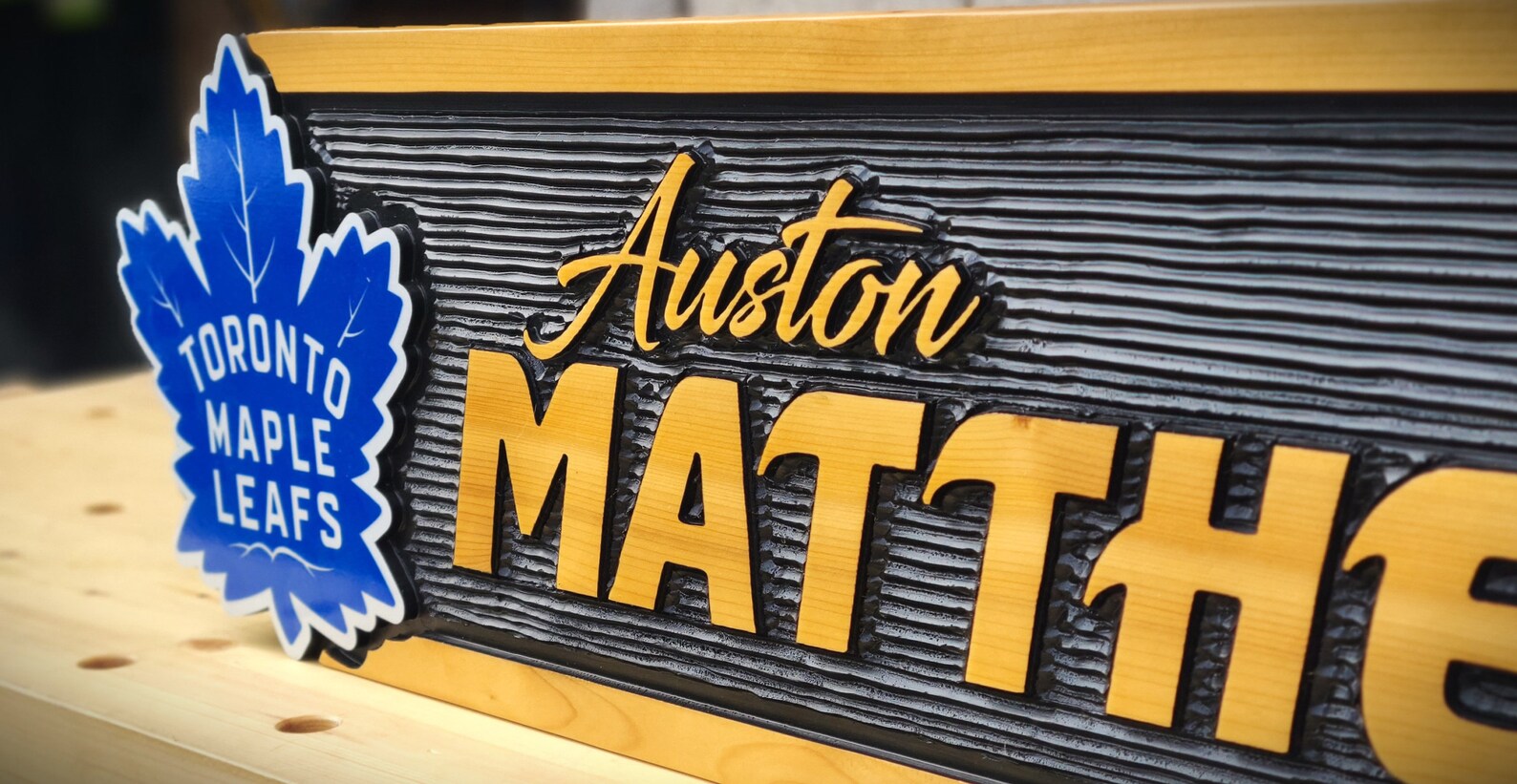 Toronto Maple Leaf's, One of a Kind, Custom, Handcrafted, Cedar, Super ...