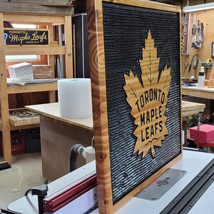 Handcrafted Cedar Toronto Maple Leafs Sign, NHL Fan Decor - Etsy