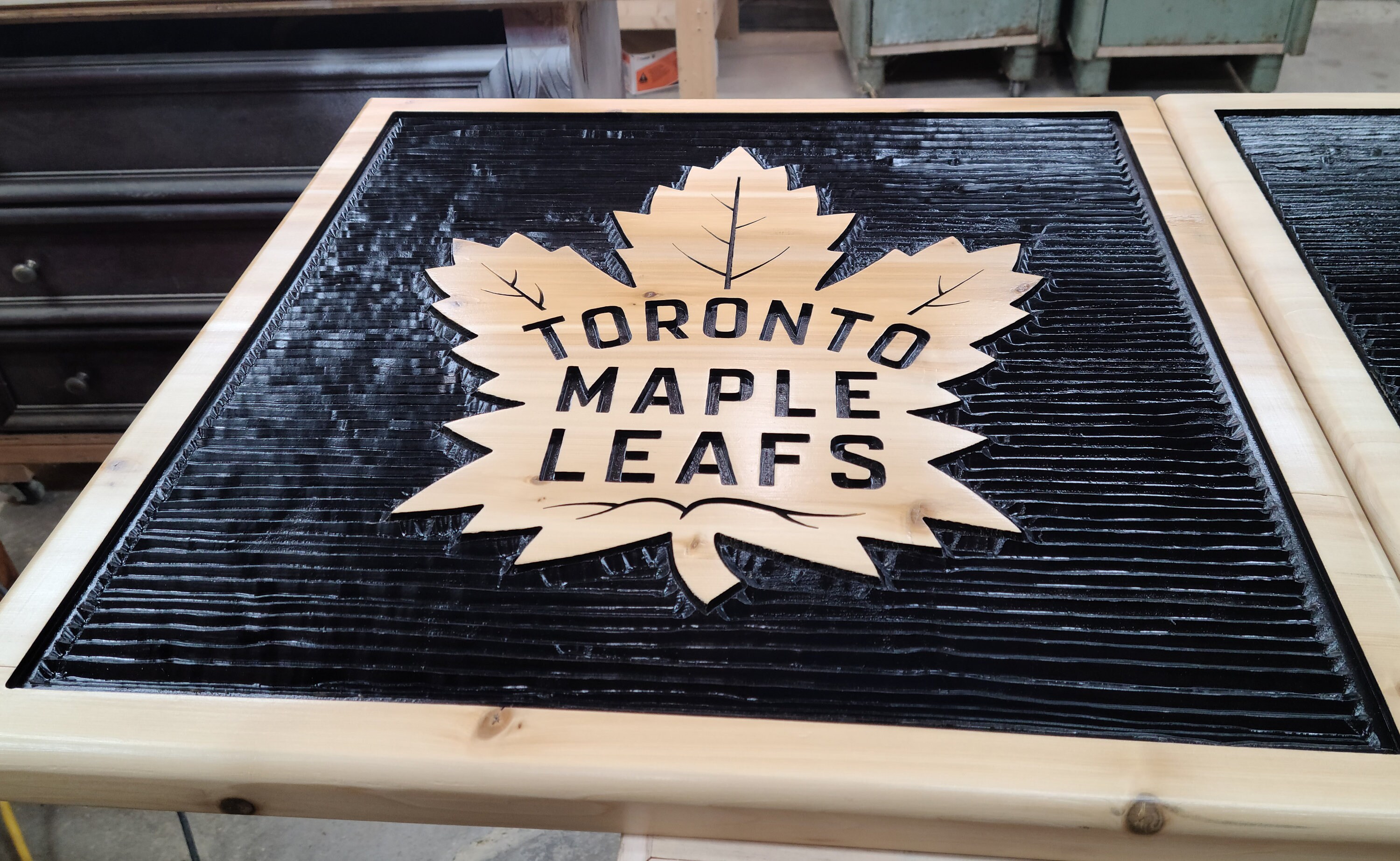 Handcrafted Cedar Toronto Maple Leafs Sign, NHL Fan Decor - Etsy Canada