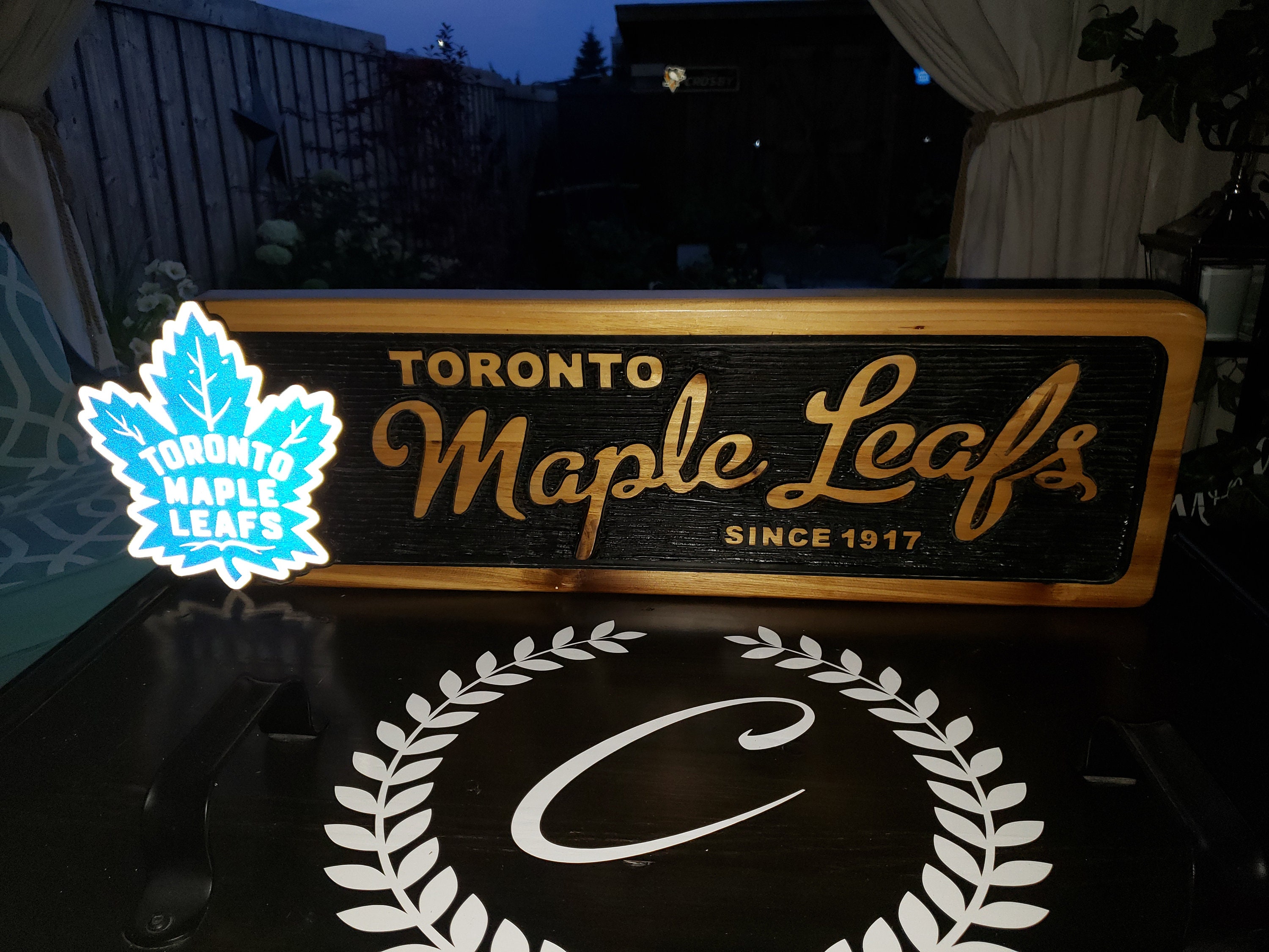 Toronto Maple Leaf's, One of a Kind, Custom, Handcrafted, Cedar, Super ...