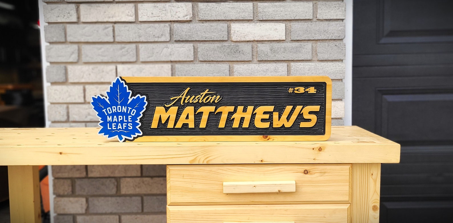 Toronto Maple Leaf's, One of a Kind, Custom, Handcrafted, Cedar, Super ...