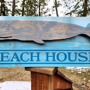 Nautical 24 Whale Wood Beach House Sign Plaque Nautical - Etsy