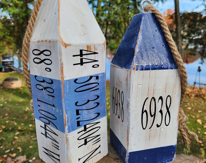 Wood Lobster Buoy Add House Number Buoy GPS, Latitude/longitude ...