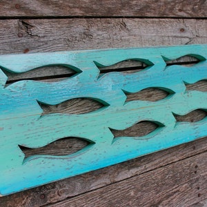 Hand Crafted Distressed 36 Wood Fish Panel Beach Lake - Etsy