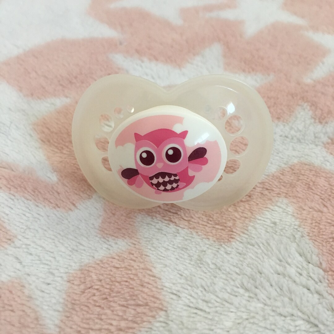 ABDL Modified Pacifier MAM Pink Owl - Etsy