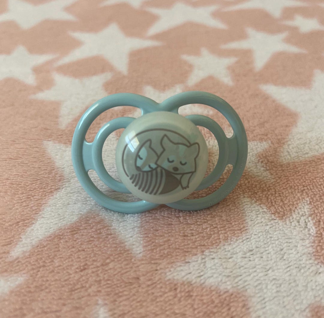 ABDL Modified Pacifier MAM Teal Sleepy Raccoons - Etsy