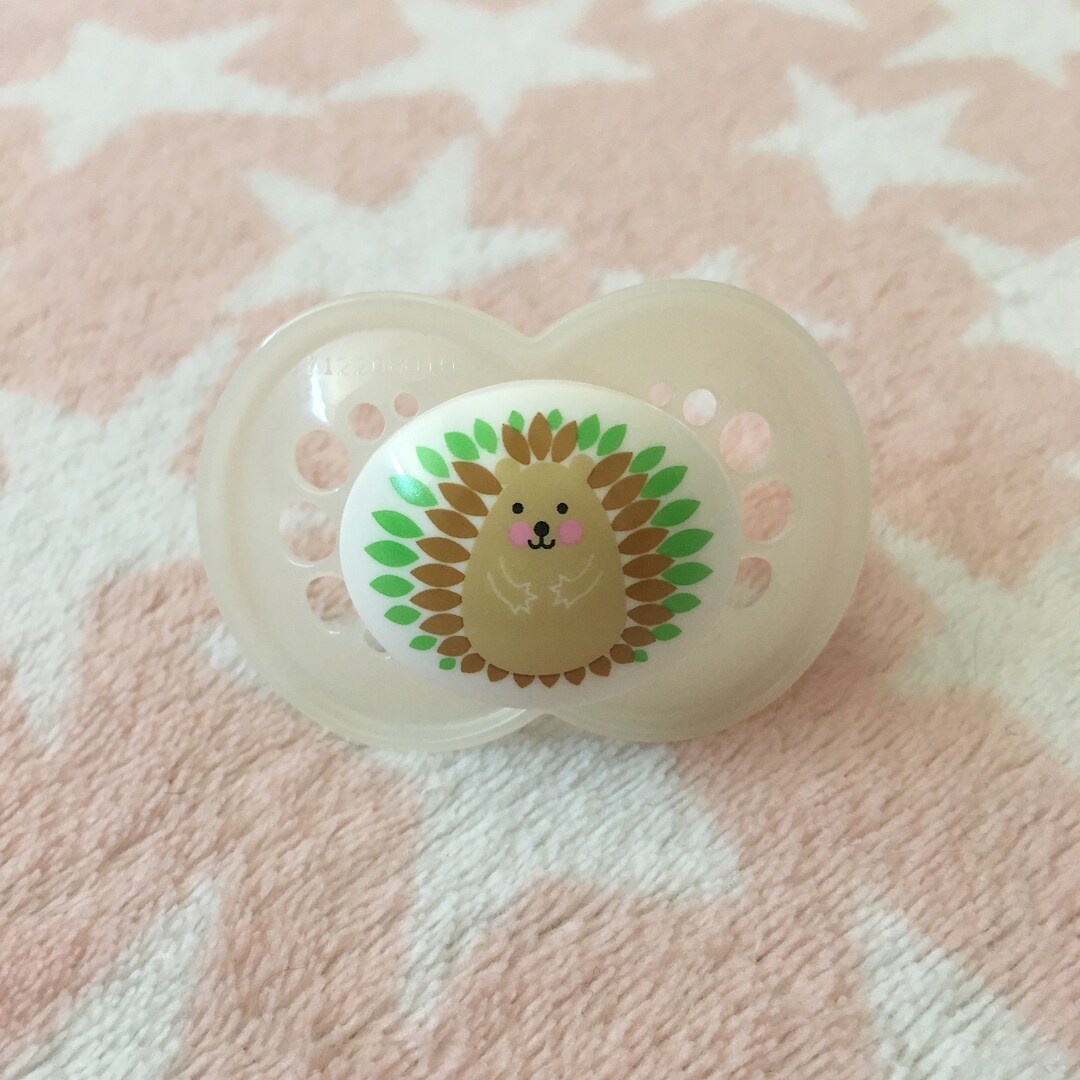 ABDL Modified Pacifier MAM White Hedgehog - Etsy