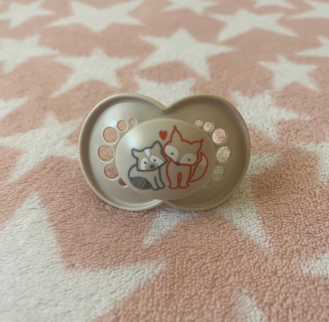 ABDL Modified Pacifier - MAM Matte Loving Foxes - Etsy