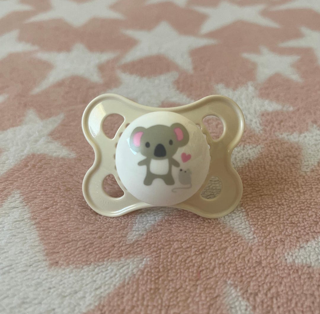 ABDL Modified Pacifier MAM Small Cream Koala - Etsy