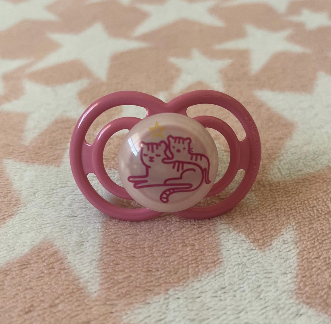 ABDL Modified Pacifier - MAM Pink Loving Tigers - Etsy