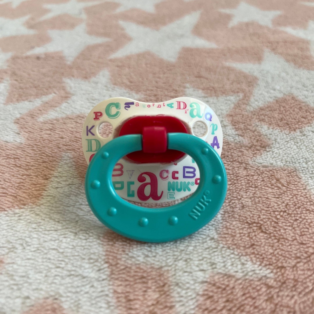 ABDL Modified Pacifier NUK Alphabet - Etsy