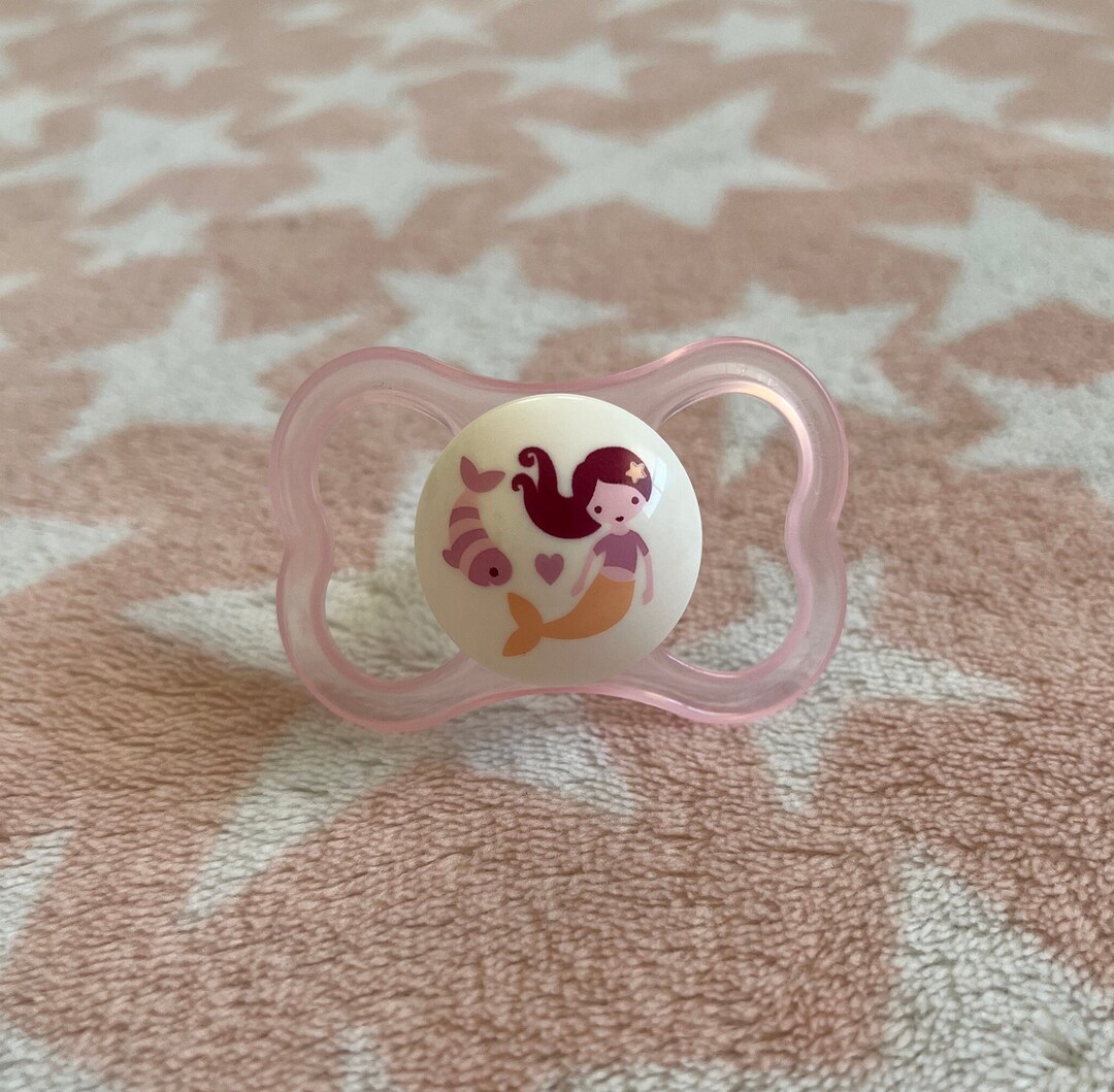 ABDL Modified Pacifier MAM Air Pink Mermaid - Etsy