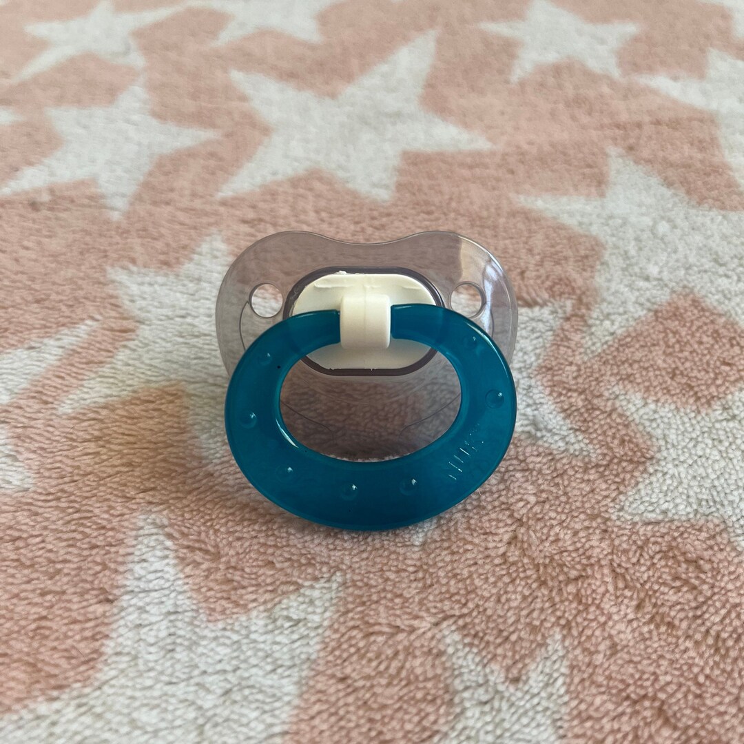 ABDL Modified Pacifier NUK Simple Gray and Blue - Etsy