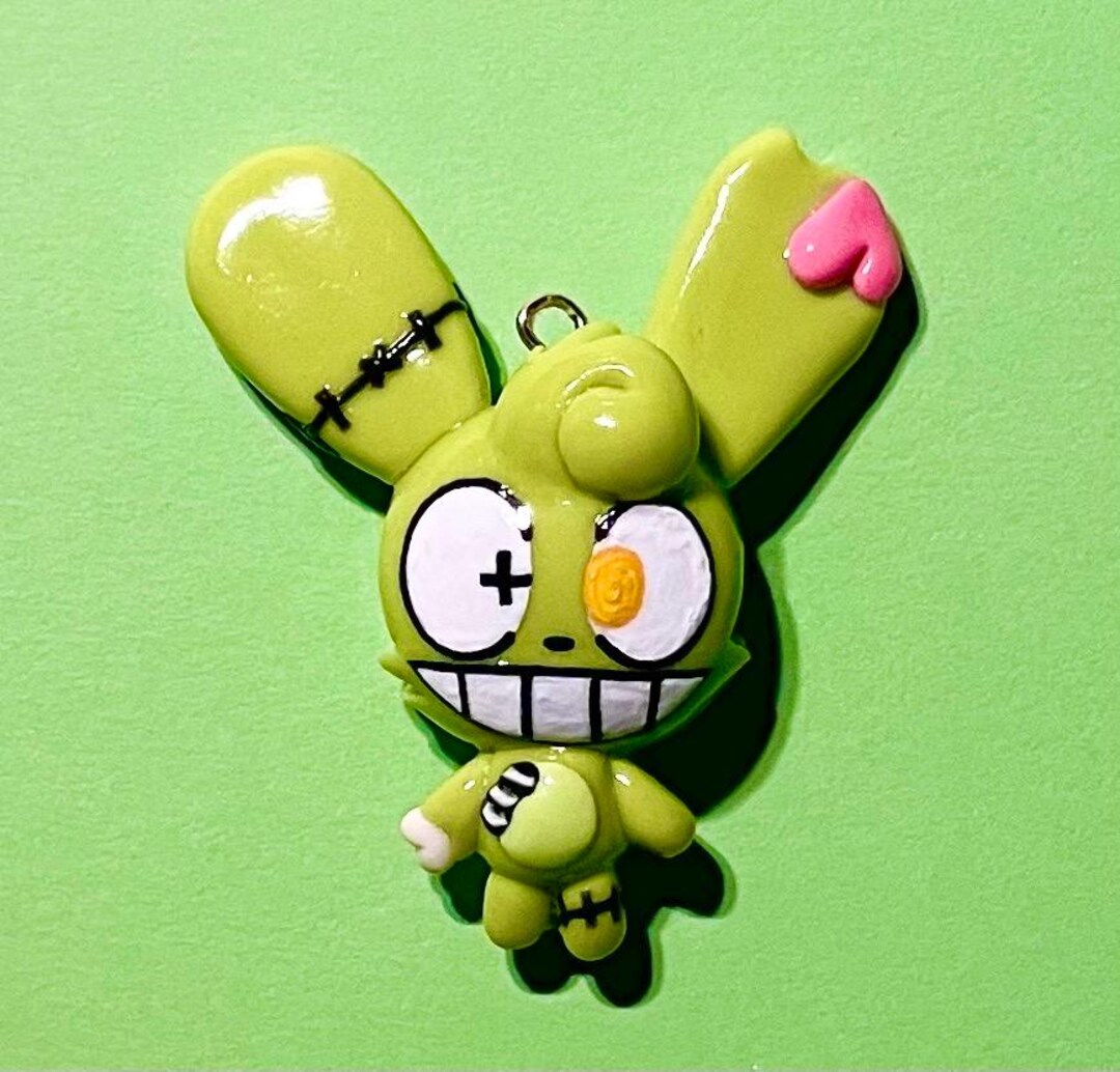 Zombie Bunny Polymer Clay Charm - Etsy